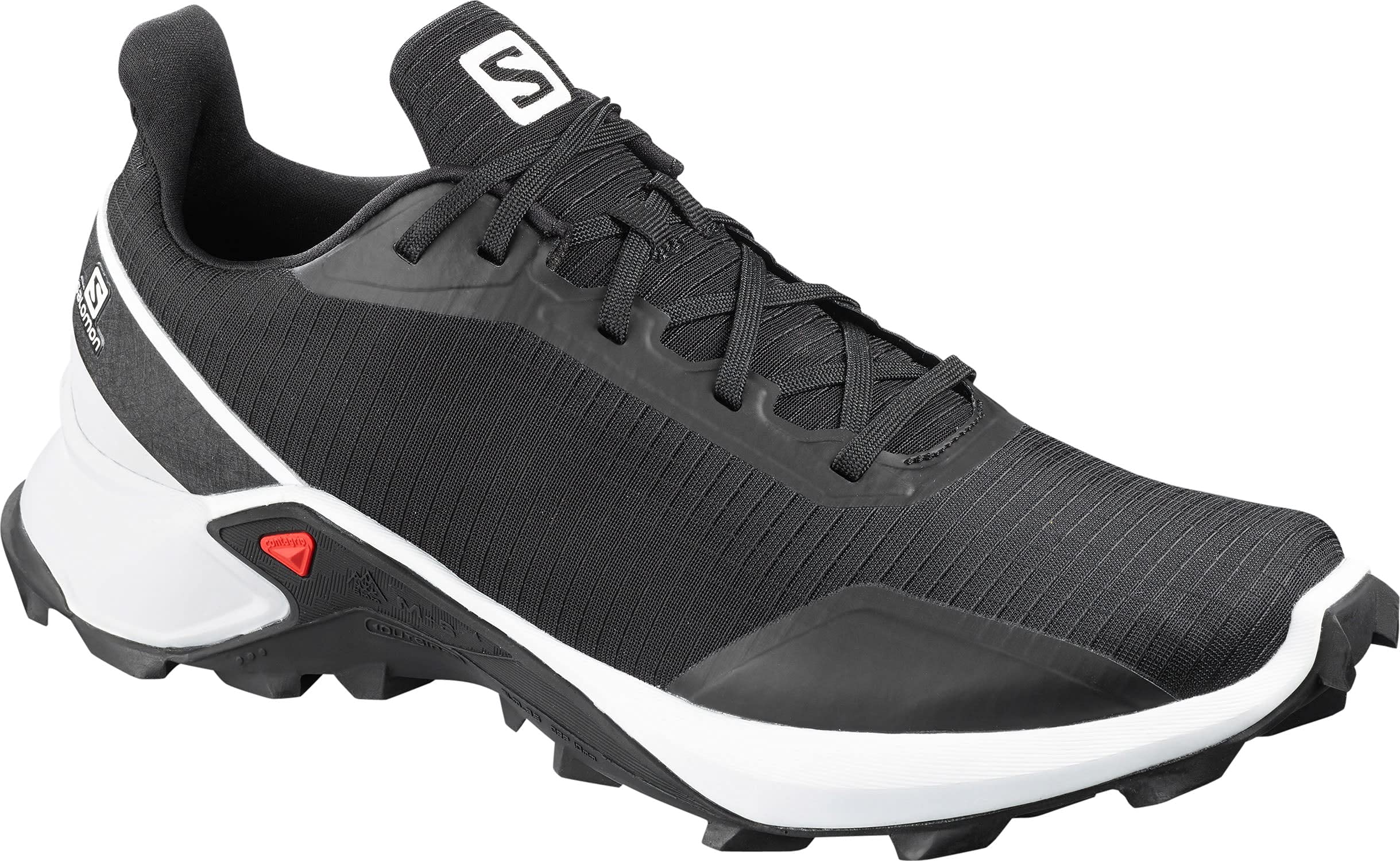 Salomon Men's ALPHACROSS Trail Running Shoes, Black/White/Monument, 12.5