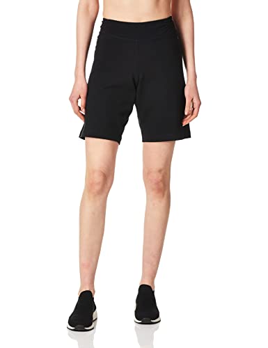 Danskin Women's Essential Side Shirred Bermuda Short, Black, Medium