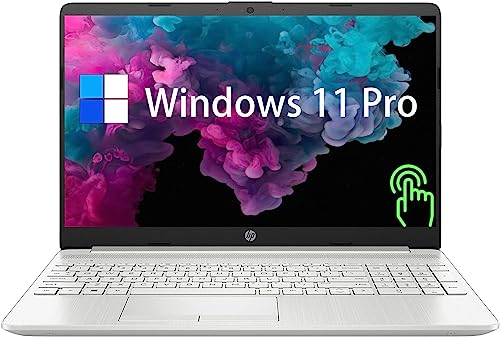 HP 15.6 Inch Touchscreen Laptop for Business, College Students, 11th Gen Intel Core i5-1155G7, Windows 11 Pro, 16GB RAM, 1TB SSD, Wi-Fi 5, Bluetooth, Long Battery Life, Silver, PCM