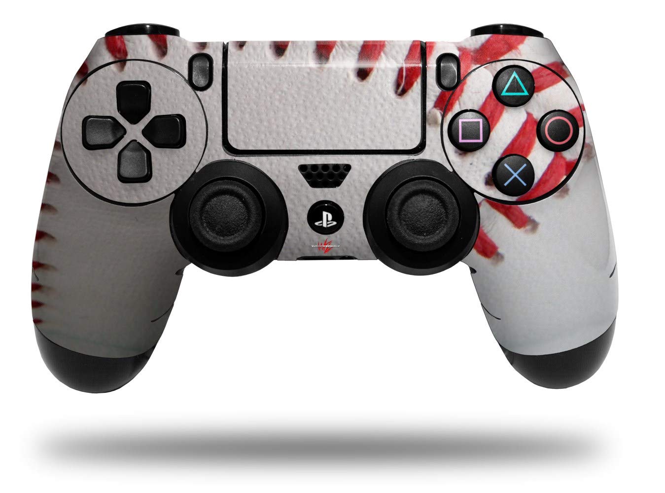 WraptorSkinz Skin Compatible with Sony PS4 Dualshock Controller PlayStation 4 Original Slim and Pro Baseball (Controller NOT Included)