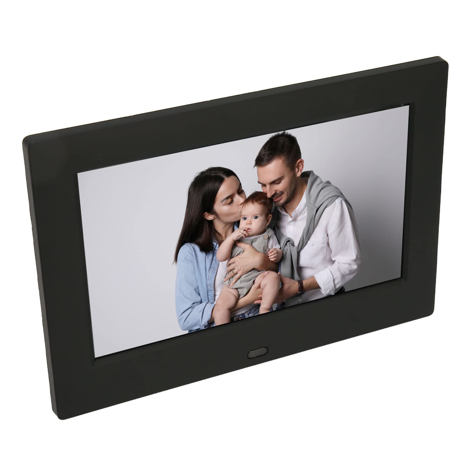 Digital Photo Frame, 7 Inch 100β240V Background Music Electronic Picture Frame Calendar Function for Advertising (US Plug)