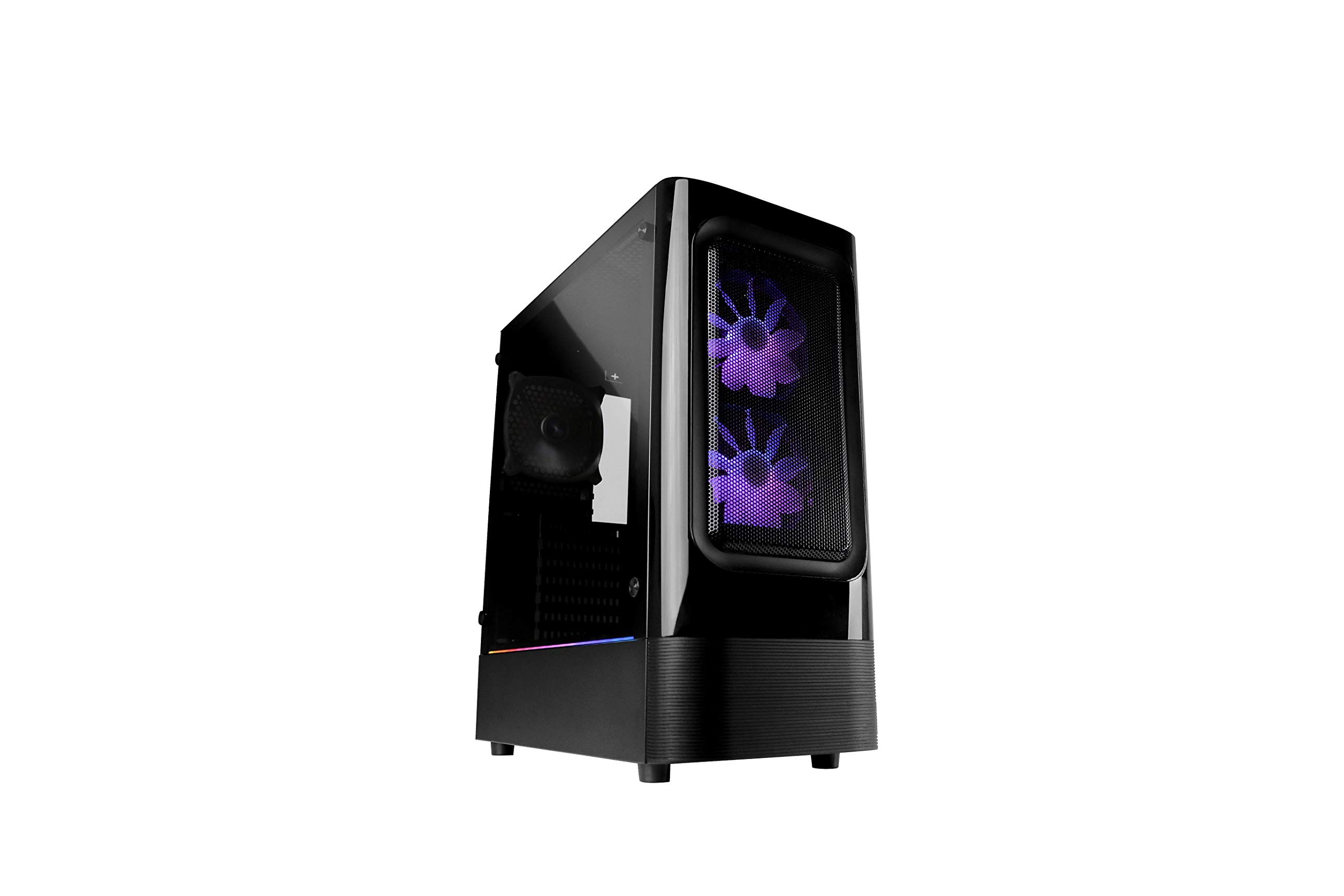 Raidmax EVOL H07 ATX Mid Tower Gaming Case Tempered Glass Side ARGB Fans Included (H07 Black)