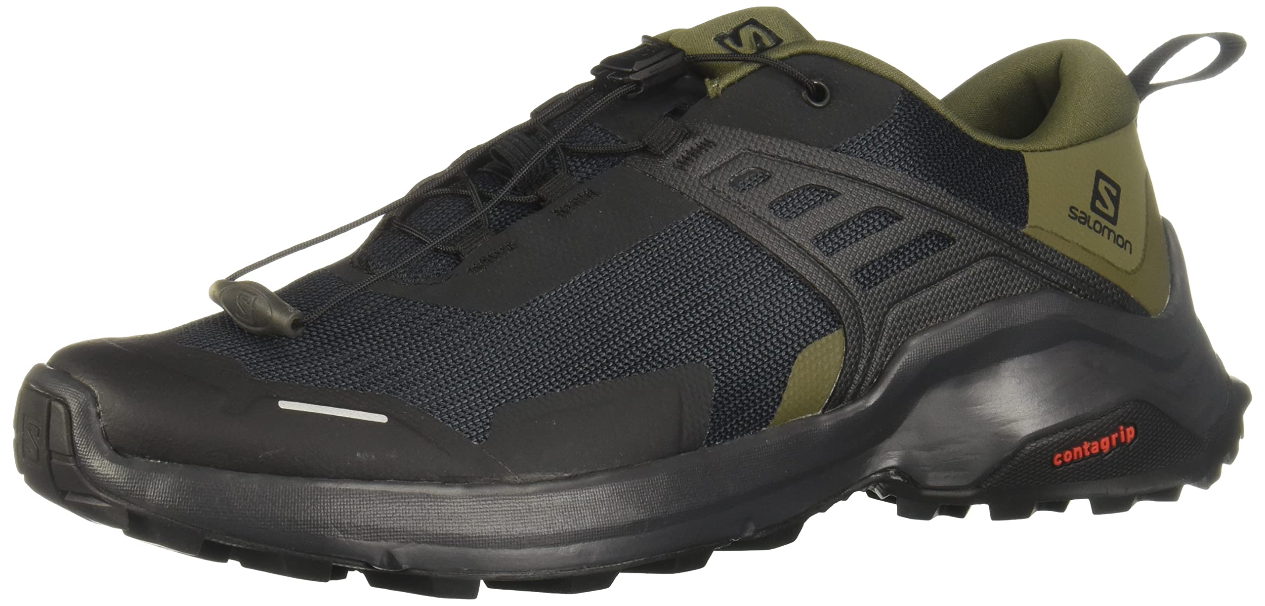 Salomon X Raise Hiking Shoes for Men, Black/Grape Leaf/Phantom, 12
