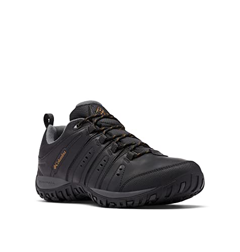 Columbia Woodburn 2 Waterproof Men's Low Rise Hiking Shoes, Black (Black/Caramel), 12 US