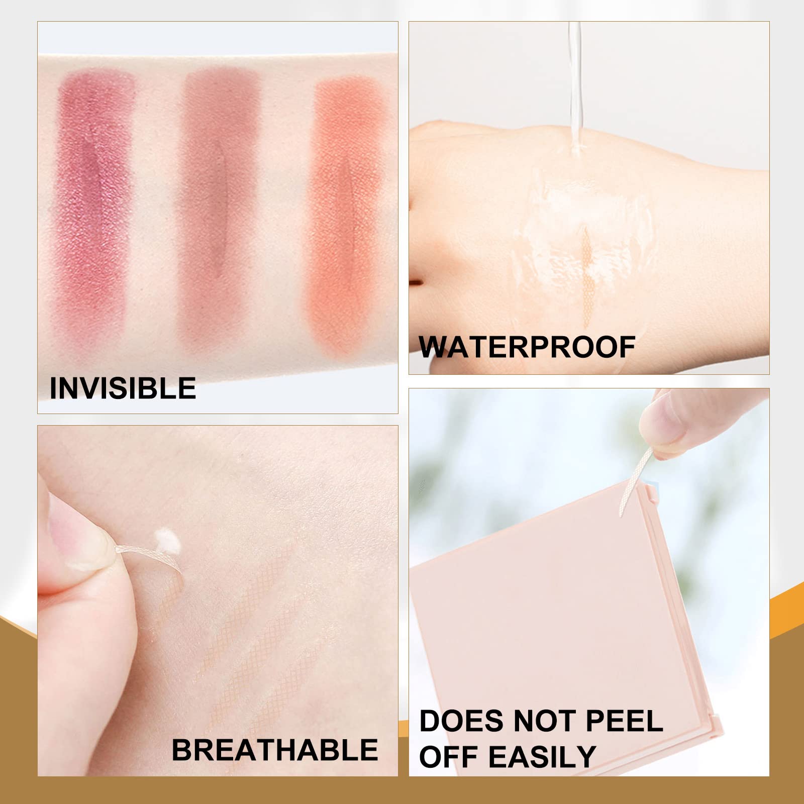 Eyelid Tape, Invisible Eyelid Lifter Strips, Waterproof Double Eyelid Stickers for Hooded, Droopy, Uneven, Mono-eyelids