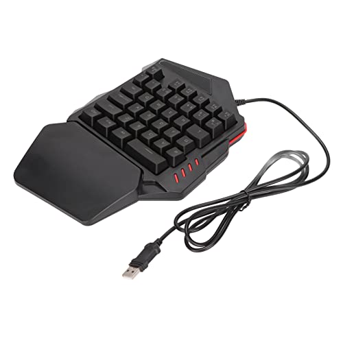 One-Handed Gaming Keyboard, 35 Keys Mechanical Numpad with RGB Backlit, G1/G2 Keys Macro Recording, Wired USB Numeric Keypad, Portable Mini Number Pad