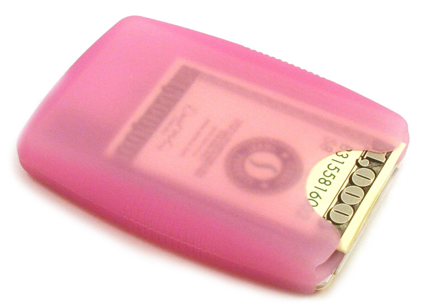 Storus Jelly Wallet, Soft Flexible No Slip Silicone Wallet, Holds Money, Cards, IDs, Translucent Hot Pink, For Women, Students, Girls 1pc