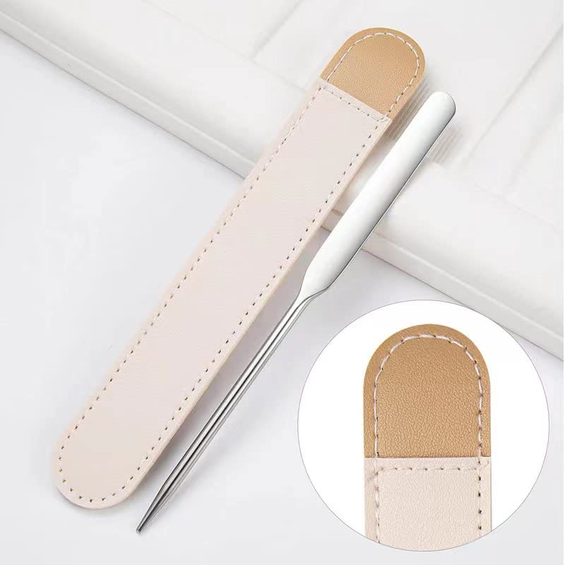 Faiteary Makeup Spatula and Palette Set, Stainless Steel Makeup Spatula and Palette for Professional Pigment Blending, Eye Shadow or Eyelash Makeup Mixing, Suitable Facial Cosmetic Makeup Tool