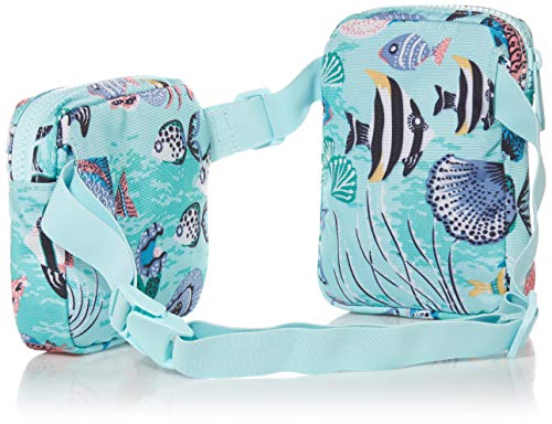 Vera Bradley Women's Recycled Lighten Up Reactive Convertible Belt Bag Sling Crossbody Bag, Paisley Wave Fish, One Size