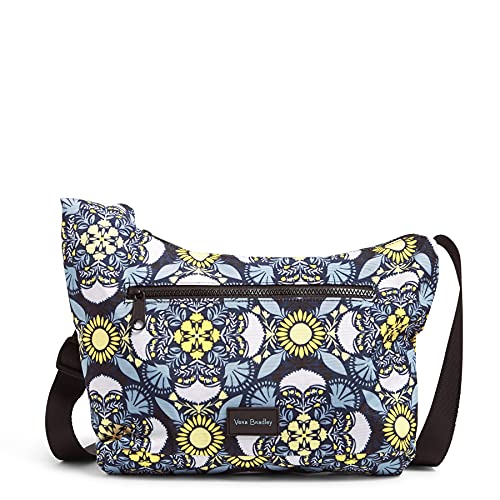 Vera Bradley Women's Recycled Lighten Up Reactive Crossbody Sling Purse, Plaza Medallion, One Size