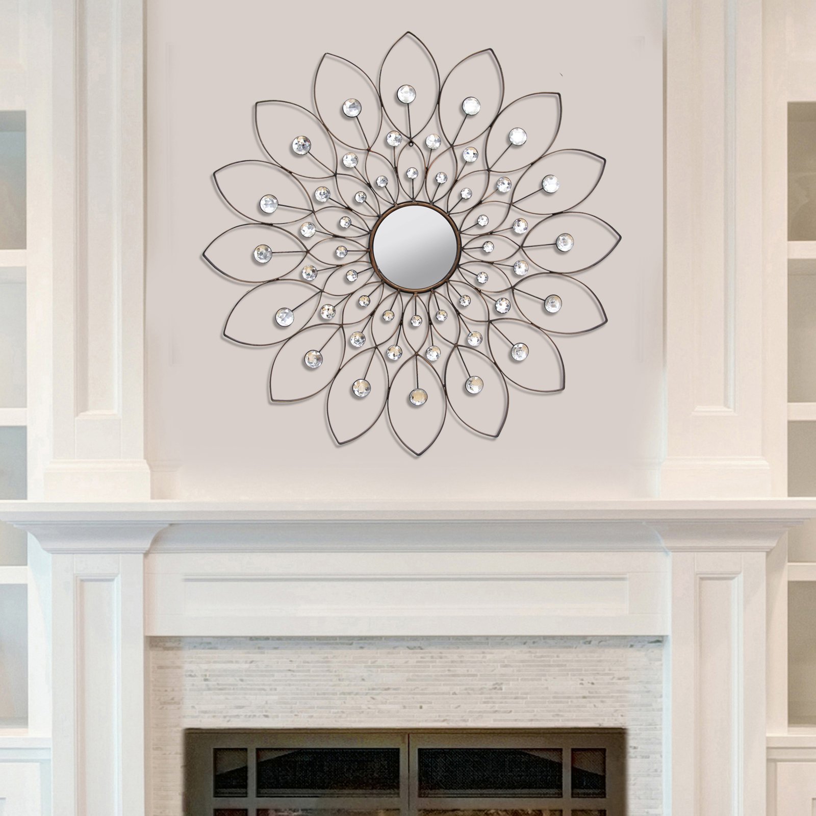 Stratton Home Decor Decorative Flower Mirror - adds Charm and Sophistication to Any Space