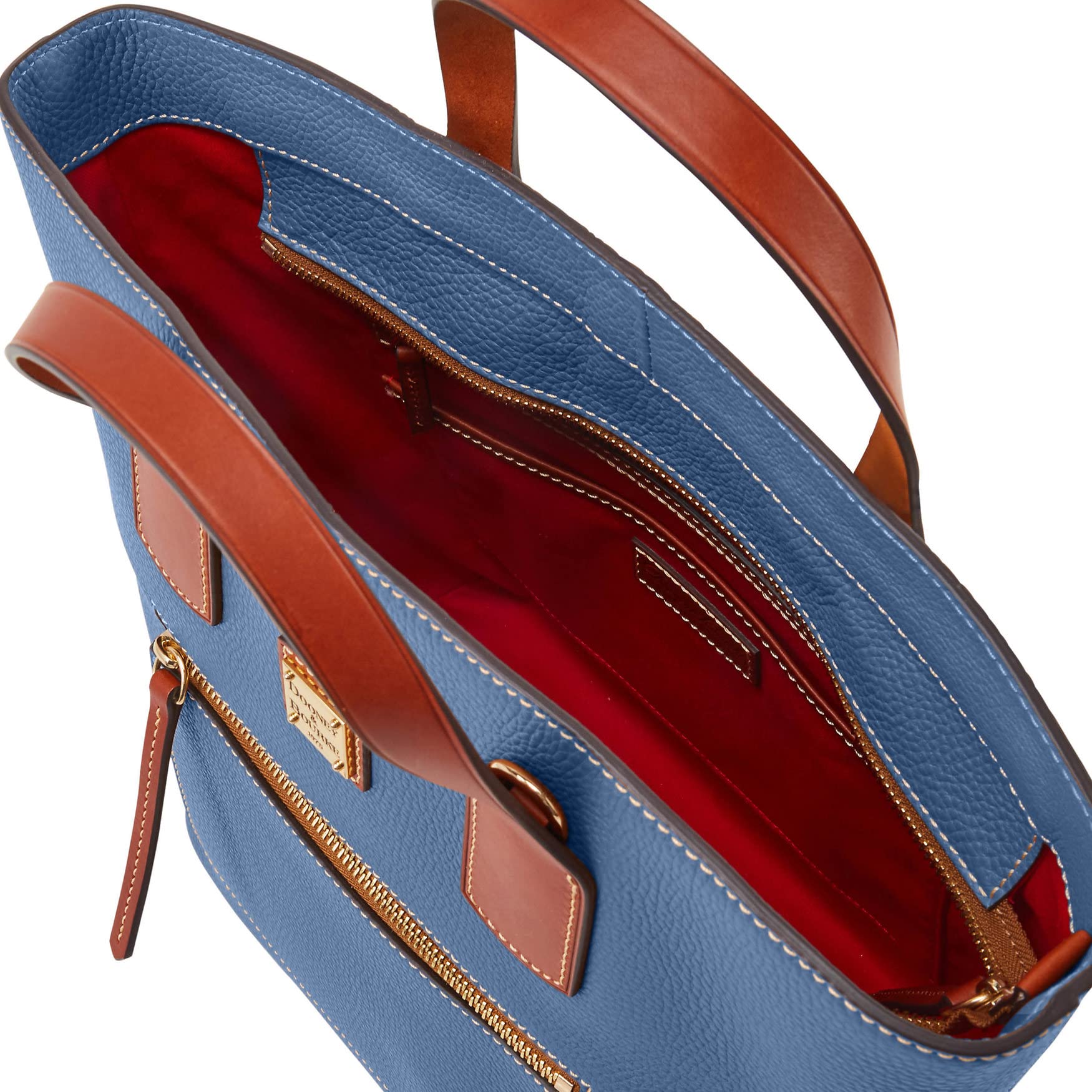 Dooney & Bourke Handbag, Pebble Grain Darla Shopper Tote - Steel Blue
