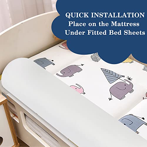 Wonder Living Toddler Bed Rail Bumpers, Safety Sleep Replacement for Kids & Baby, Premium Foam Long Pillow Pads with Non-Slip Machine Washable Cover, 2 Pack