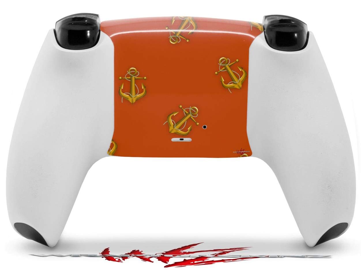 WraptorSkinz Skin Wrap compatible with Sony PS5 DualSense Controller Anchors Away Burnt Orange (CONTROLLER NOT INCLUDED)