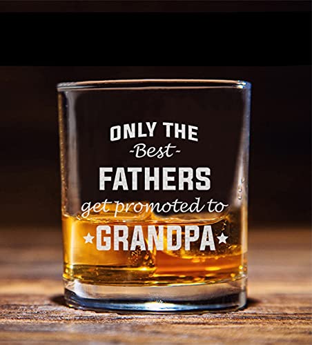 Only The Best Brothers get Promoted to Uncle Pregnancy Announcement Whiskey Glass (Uncle)