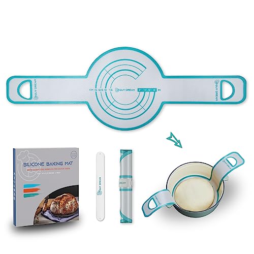 GUY DREAM Premium Silicone Bread Sling - High Performance Silicone Baking Mat for Dutch Oven – Sourdough Bread Baking Dutch Oven Liner & 1 Storage Band
