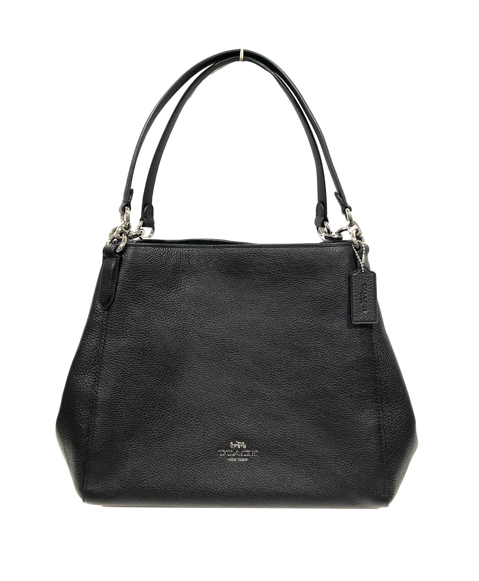 Coach Pebble Leather Shoulder Bag Taupe