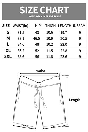 czzstance Mens Shorts Casual Cotton Athletic Shorts Drawstring Workout Running Shorts with Pockets Navy