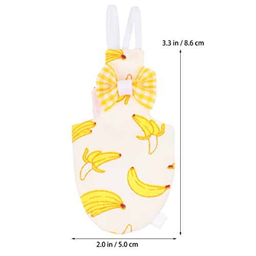 Ipetboom Rope Cotton Cockatiel Bird Pet Light Parrot Supplies Macaw Washable Nappy- Training & Harness Parakeet Suit Adjustable Budgie Clothes Pad Nappies Yellow Flight Pee Breathable S