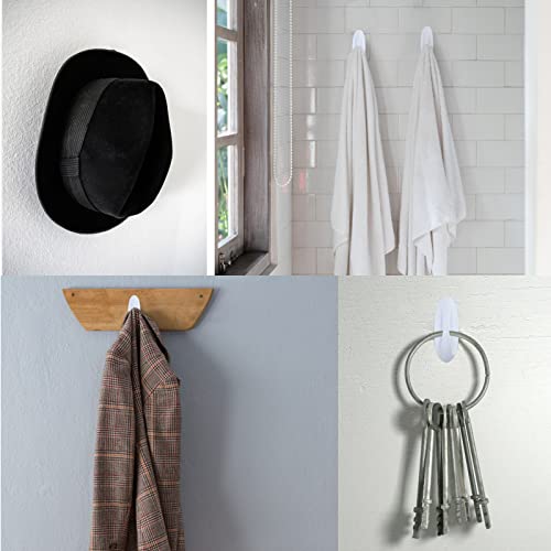 Gluest Adhesive Hooks 5pcs Shower Hooks Kitchen Medium Wall Hooks Hold Up to 22lbs Coat Hooks, Key Hooks for Robe Towel Hooks Hanger