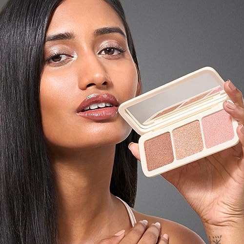 COVER FX Custom Enhancer Highlighter Makeup Palette - Buildable Illuminating Highlight - Use on Eyes, Cheeks and Body - Travel Friendly