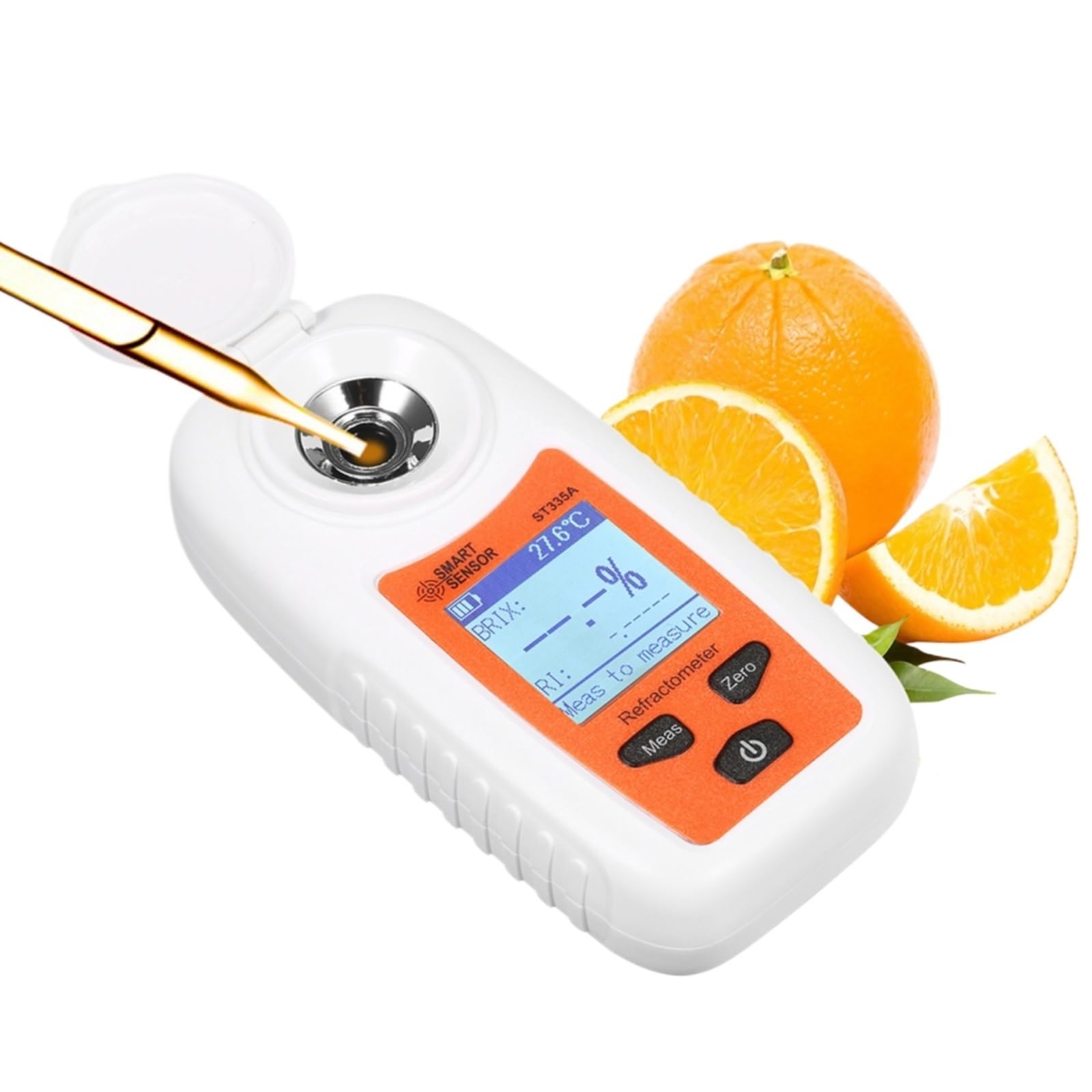 KYKYK Refractometer, Digital Refractometer ATC Sugar Percent Tester 0-35% Brix Sugar Concentration Detector Honey Saccharometer for Fruit, Homebrewing, Juice, Vegetables