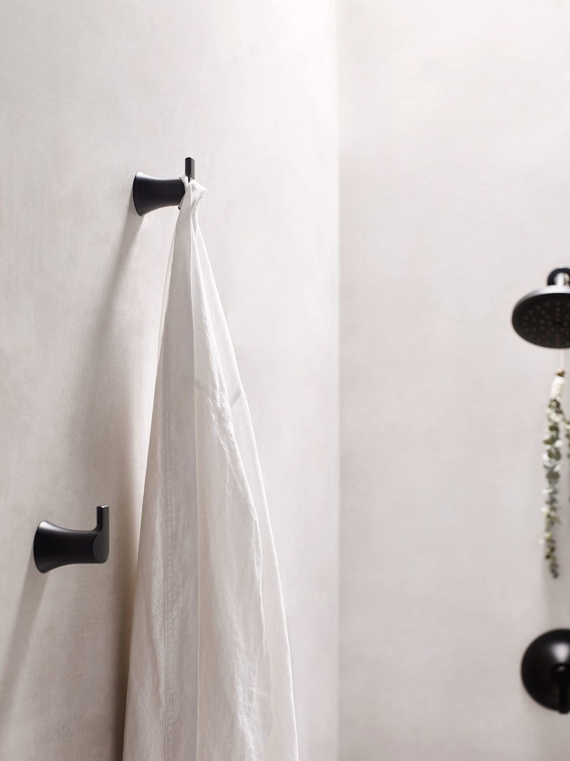 Moen Doux Matte Black Single Robe Hook, YB0203BL