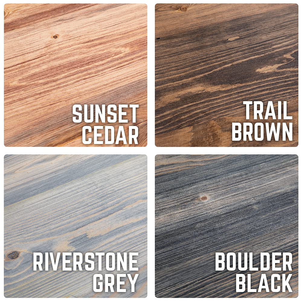 Restore by Pipe DÉCOR Solid Wood Office Desk Top, Reclaimed Ponderosa Pine Wood in Riverstone Grey, 48 in. x 24 in. x 1.25 in.