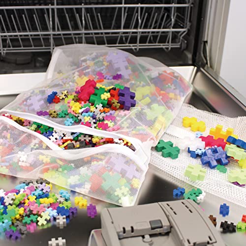 PLUS PLUS Big - Make & GO! - 70 Pieces - Construction Building Stem/Steam Toy, Interlocking Large Puzzle Blocks for Toddlers and Preschool