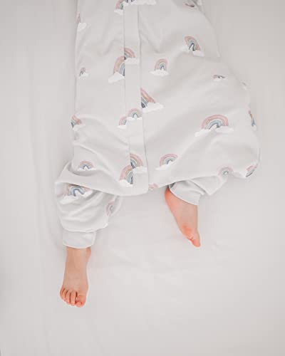 Woolino 4 Season Baby Sleep Bag or Sack with Feet Opening, Merino Wool, 3-4T, Rainbow
