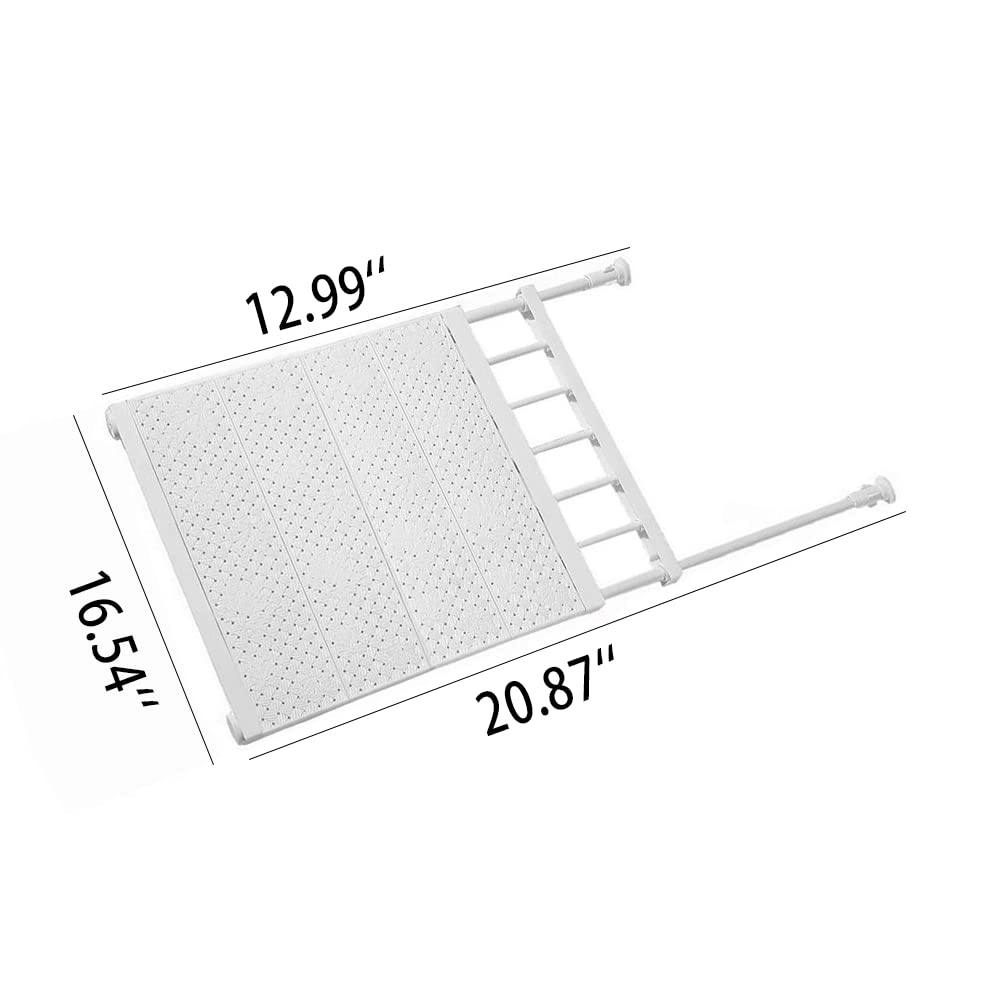 Scalable Layered Separator Updated Version Adjustable Storage Rack Shelf for Wardrobe Refrigerator Cupboard Random Colour ((33-53) x42cm)