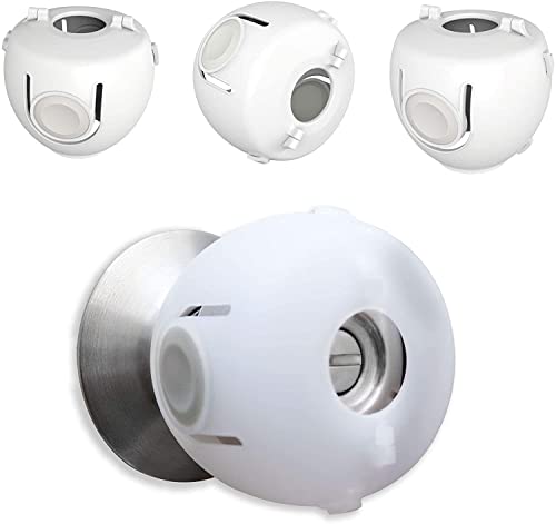Door Knob Cover for Child Safety, Baby Proof Safety Locks for Doors, No Toxic Chemicals Passed Migration of Certain Elements Test EN71, No Tool Easy Install (4 Pack)