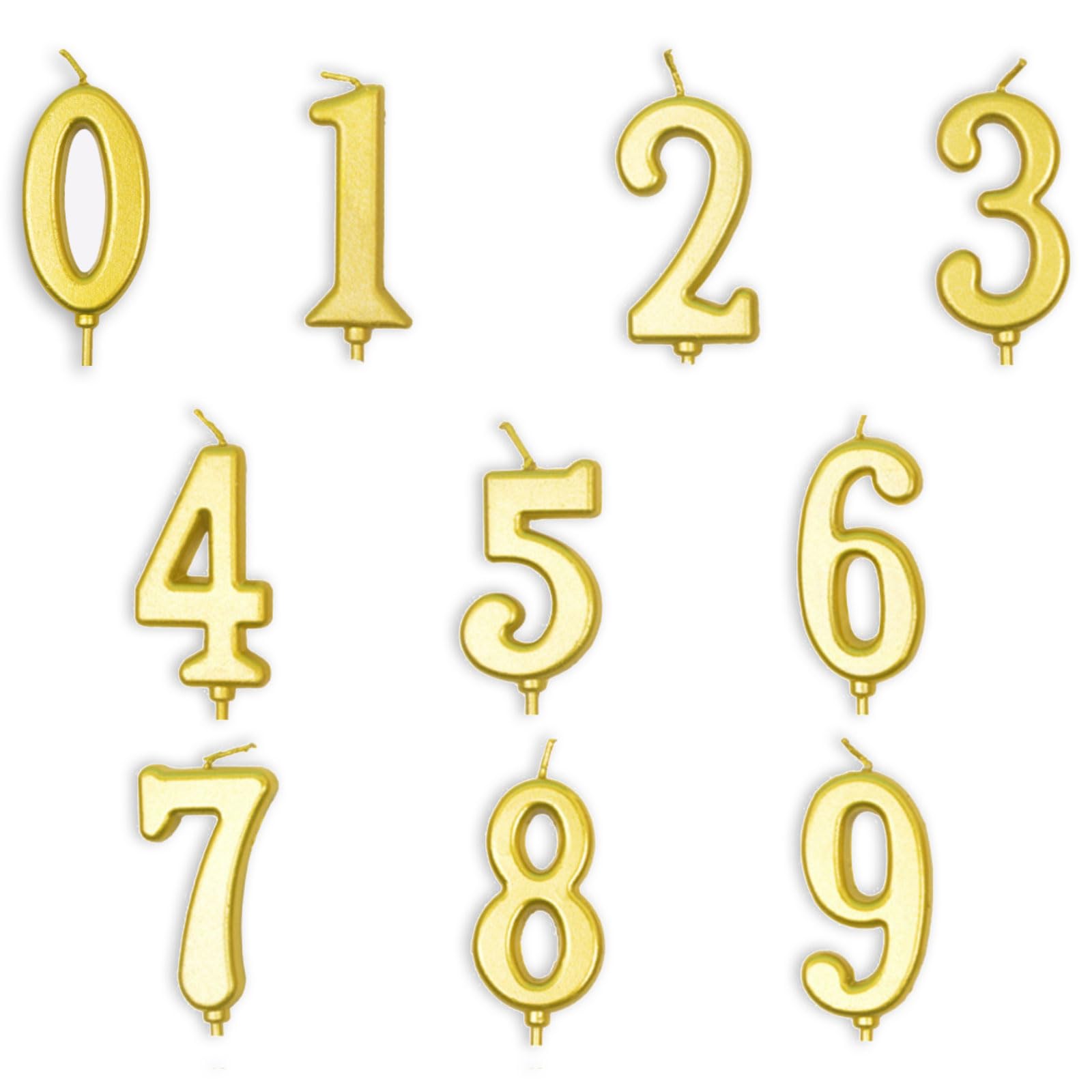 Happy Birthday Cake Candles,Swgraromlick Birthday Party Decorations Suppiles,Cake Topper for Wedding Anniversary Celebrations (Number)