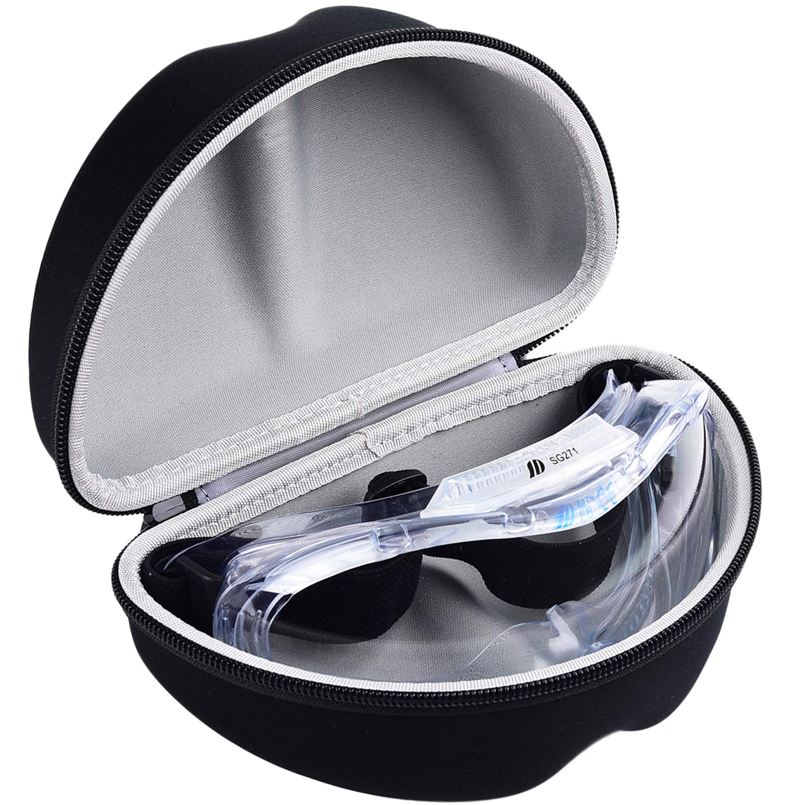 Comecase Hard Shell Case Storage for DEWALT DPG82-11/DPG82-21/ DPG82-11C/ DPG82-21D Goggle, Uvex Stealth OTG Safety Goggles Glasses with Anti-Fog/Anti-Scratch Coating S3970DF
