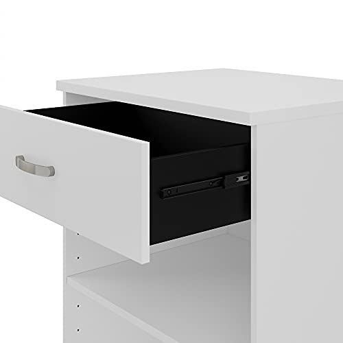 Bush Business Furniture Universal Garage Storage Cabinet with Drawer and Shelves, White