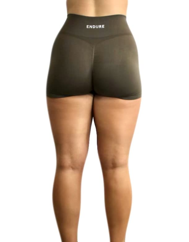 Endure Seamless 4.5" Exercise Active Women's Workout Scrunch Short Gym Yoga Running Exercise Shorts (as1, alpha, s, regular, regular, Mocha)