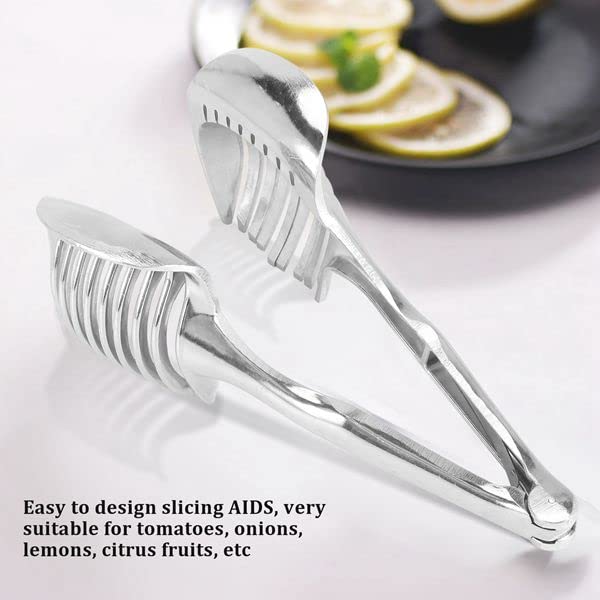 Gigavino Multiuse Tomato Slicer,Multi-Functional Slicer,Design for Accurate Cuts Tomatoes Lemon Cutter,Handheld Onion Slicer