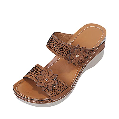 JMMSlmax Beach Sandals for Women Dressy Summer Boho Cute Casual Open Toe Sandals Women Platform Wedge Beach Sandals for Women