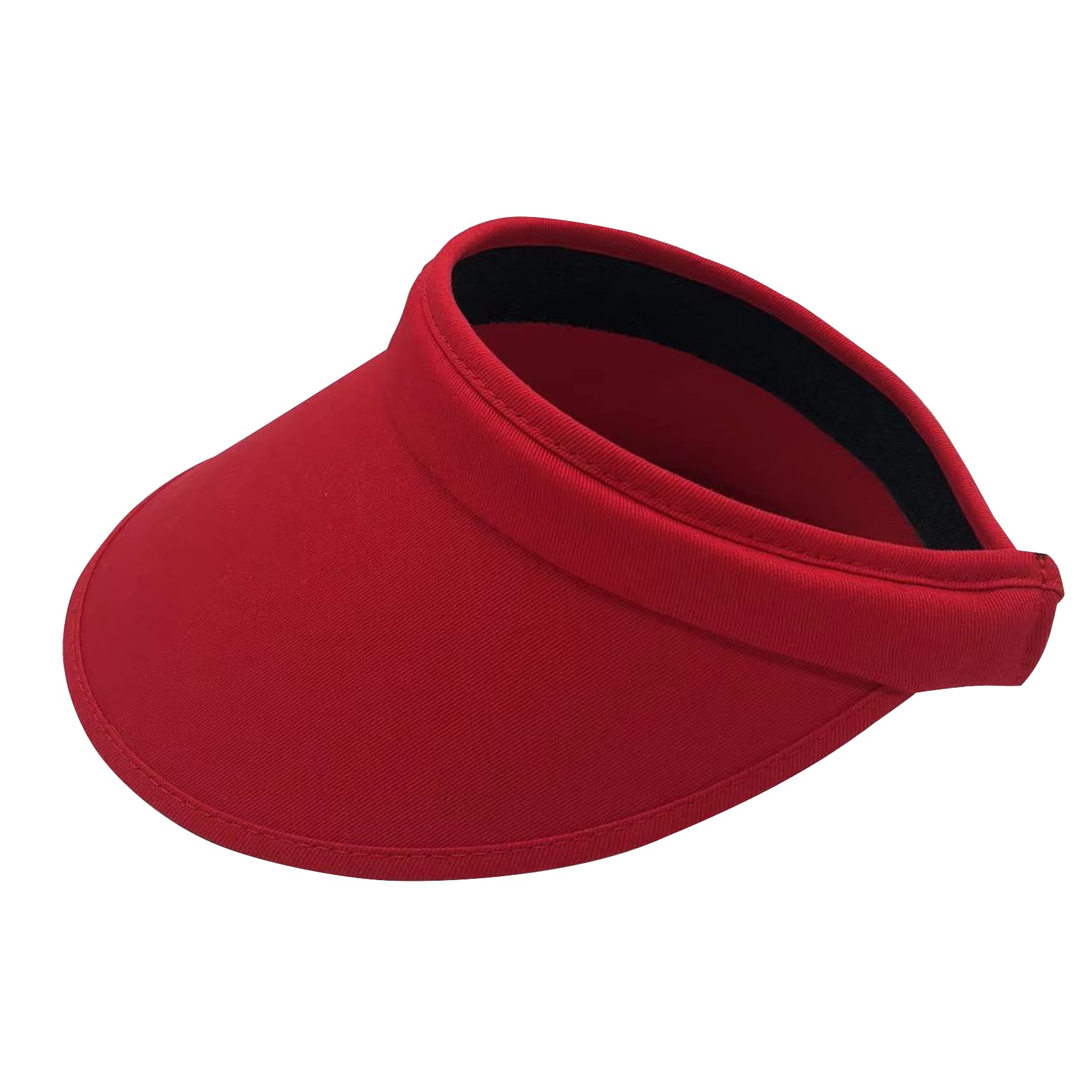 Cloth Covered Slip-On Visor [233] (Red)