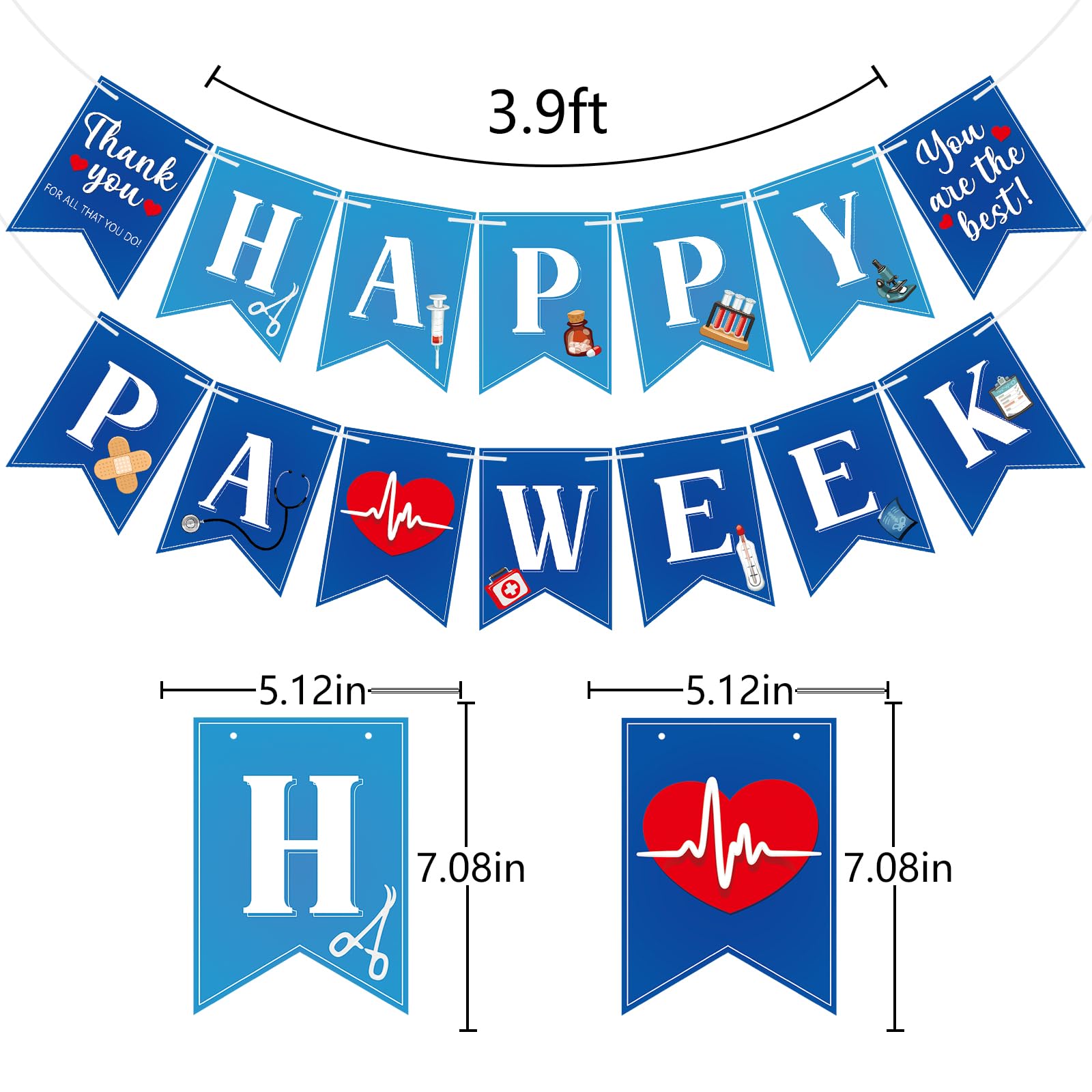 Happy PA Week Banner, Physician Assistant Appreciation Week Party Decor, Physician Assistant Week Party Decorations (Pre-strung)