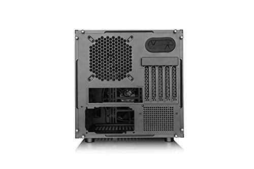 Thermaltake Core V21 SPCC Micro ATX, Mini ITX Cube Gaming Computer Case Chassis, Small Form Factor Builds, 200mm Front Fan Pre-installed, CA-1D5-00S1WN-00 Black