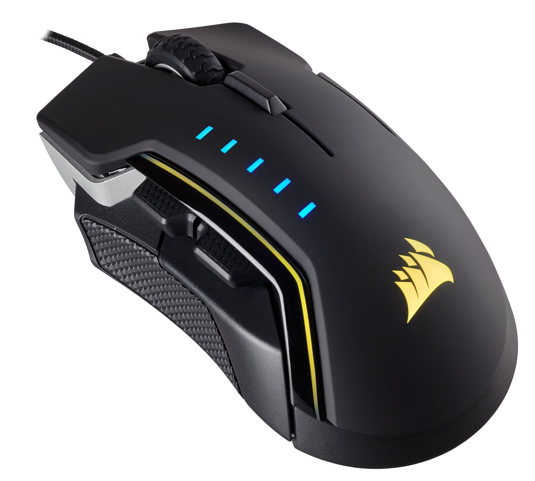 CORSAIR Glaive - RGB Gaming Mouse - Comfortable & Ergonomic - Interchangeable Grips - 16000 DPI Optical Sensor - Aluminum