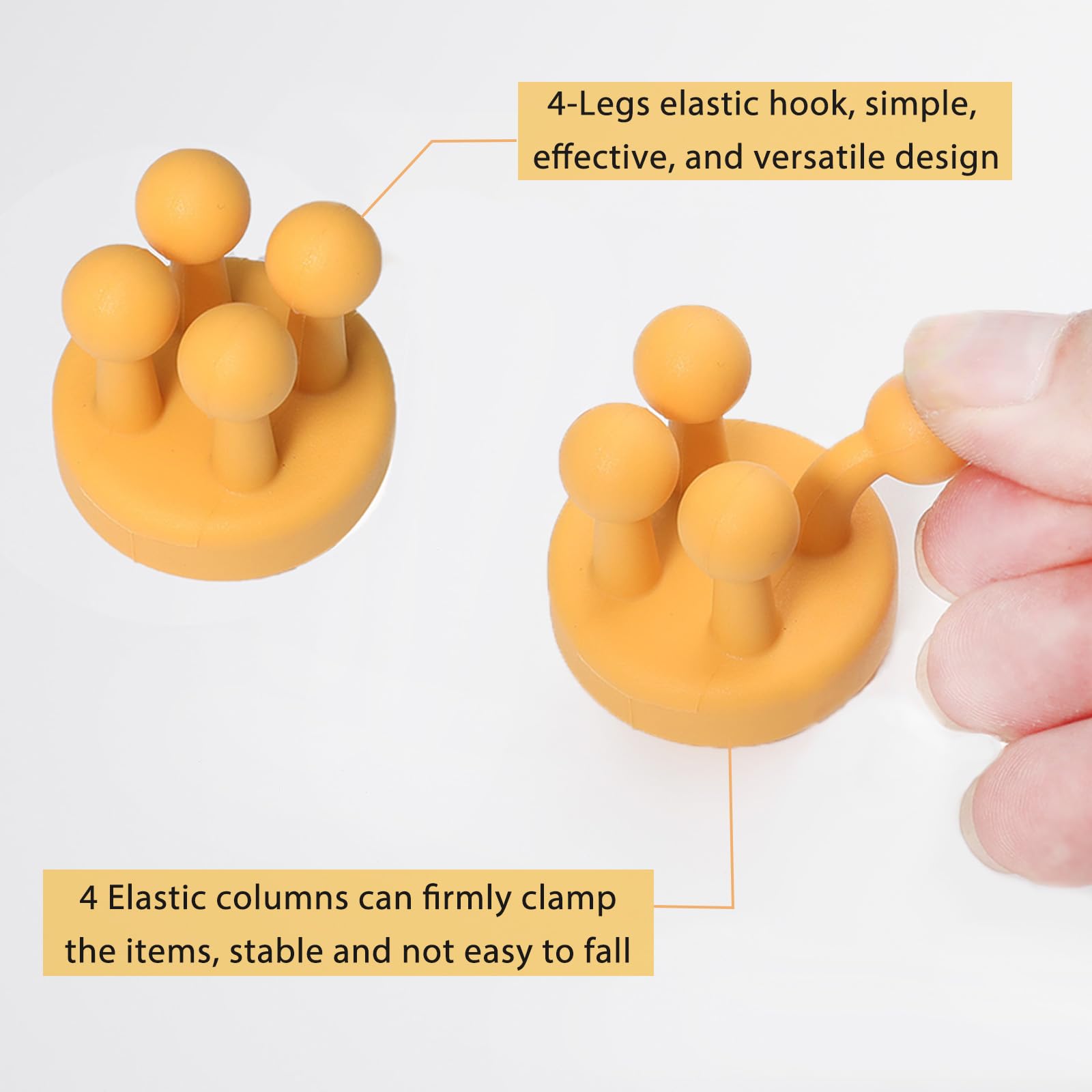 iBetterLife Silicone Toothbrush Holders for Bathrooms - 6Pcs Razor Holder for Shower Wall Mounted Self Adhesive Multifunctional Cute Hook for Kids Hanging Tooth Brush for Kitchen Living Room Office