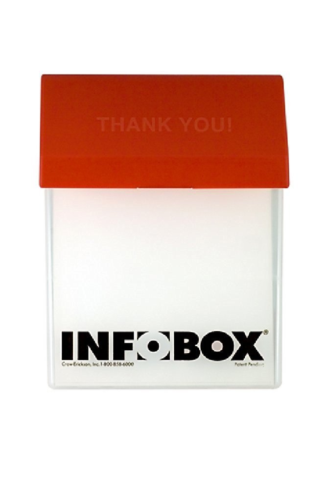 The InfoBox - Outdoor Document Holder,Red and Clear