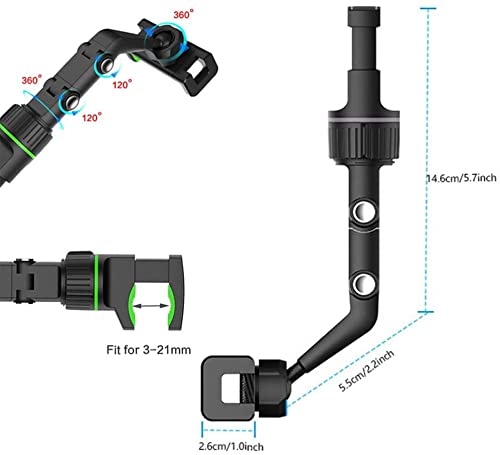 New 360° Rearview Mirror Phone Holder for Car Multifunctional Mount Phone and GPS Holder Universal Rotating Car Phone Holder, Can be Fixed and Adjusted Cell Phone Automobile Cradles (Green)