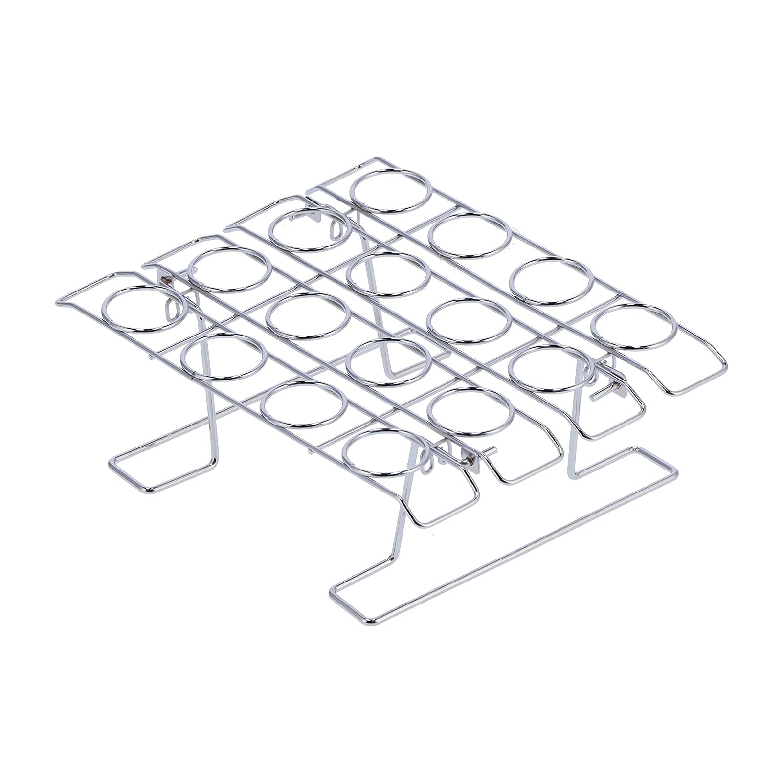 Cupcake Cone Baking Rack, Ice Cream Cone Baking Rack 16 Cavity Stainless Steel Ice Cream Cone Holder Stand Metal Waffle Cones Holder Foldable Cake Decorating Pastry Tray for Baking, Cooling, Display