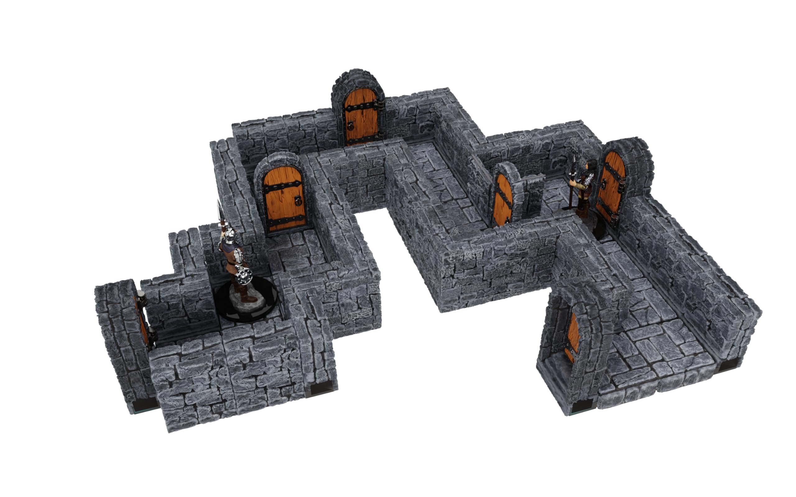 Warlock Tiles: Expansion – 1 in. Dungeon Straight Walls