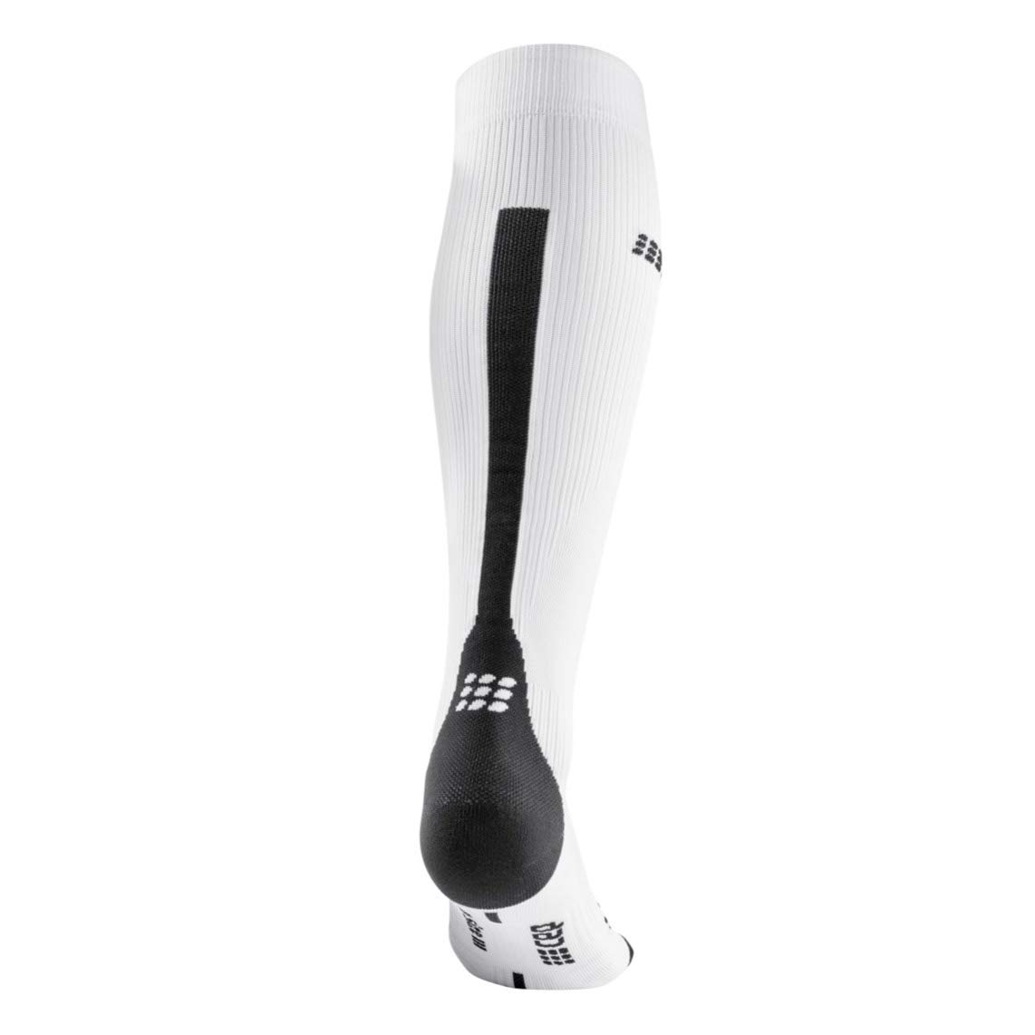 CEP Men's Compression Run Socks Tall Socks 3.0, White/Dark Grey III