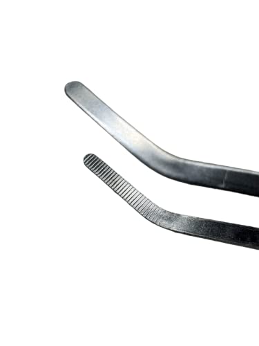 Josh's Frogs Stainless Steel Curved Reptile Feeding Tongs (12 inch)