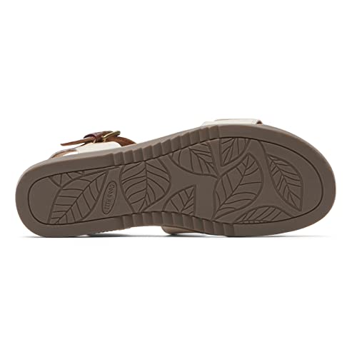 Cobb Hill Women's Zion 2 Piece Sandal, Vanilla Leather, 8.5